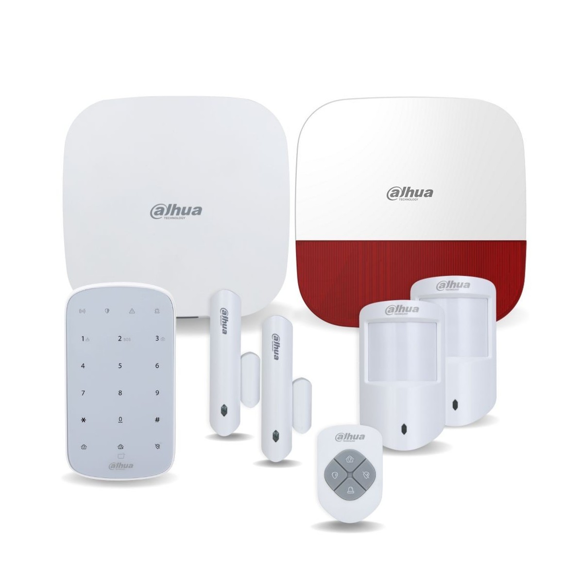 Kit alarme sans fil WIFI, 3G, 4G et GPRS 150 zones 868Ghz - DAHUA - 8 ...