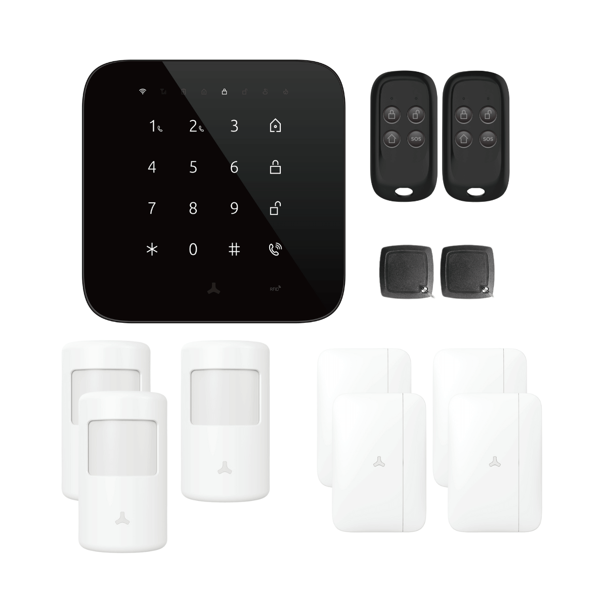 Alarme maison wifi et gsm 4G sans fil connectée Casa Noire - kit 5