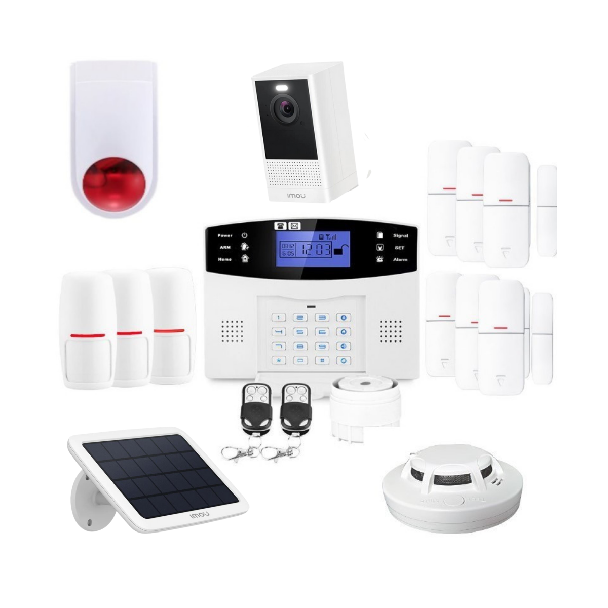 Alarme sans fil connectée GSM avec sirène extérieure et caméra autonome ...