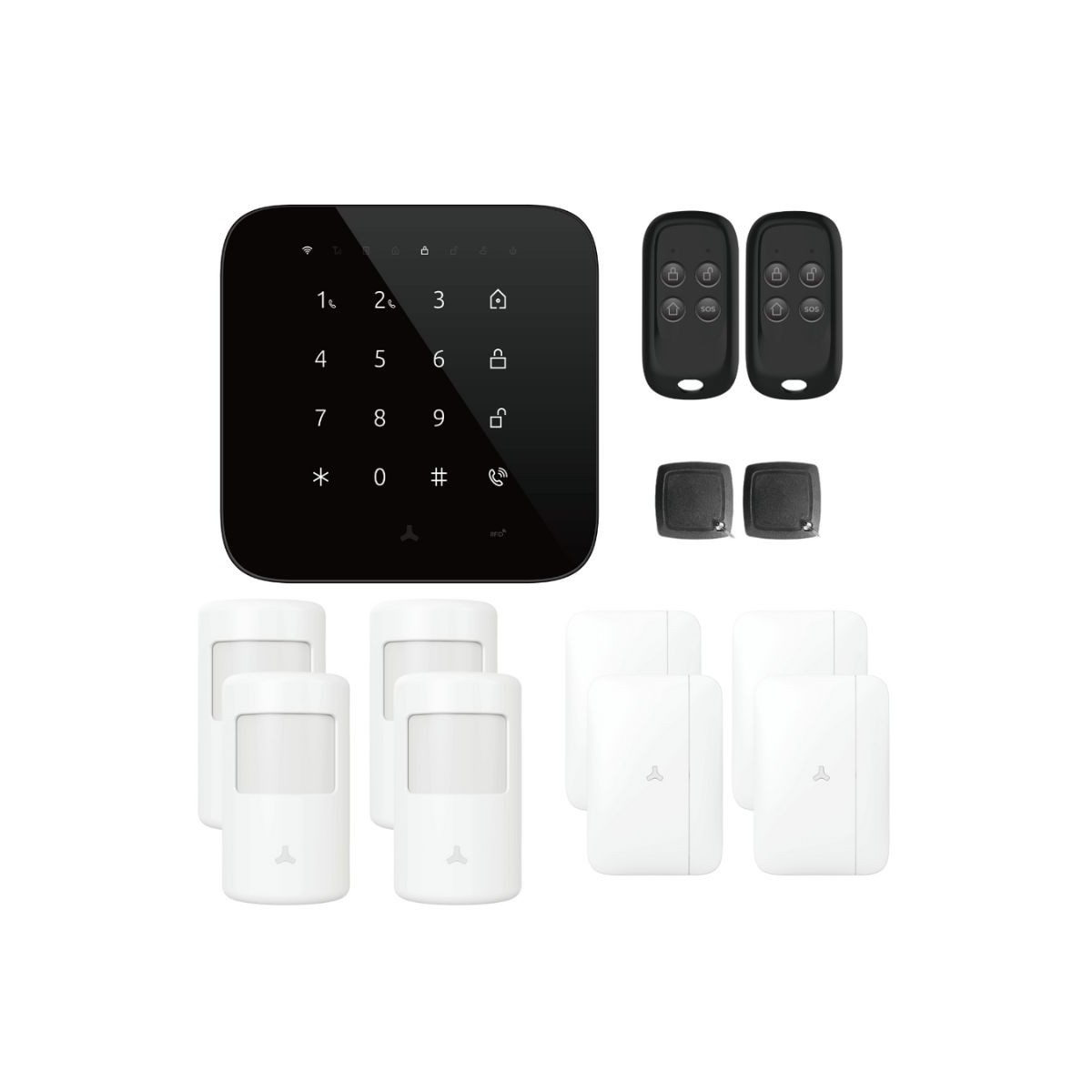 Alarme maison wifi et gsm 4G sans fil connectée Casa Noire - kit 4