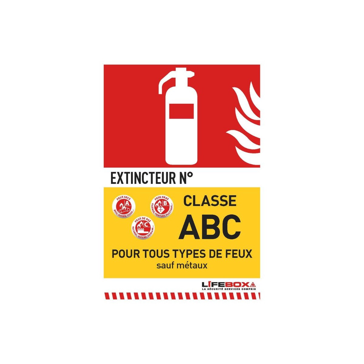Panneau signalétique extincteur abc - Lifeboxsecurity