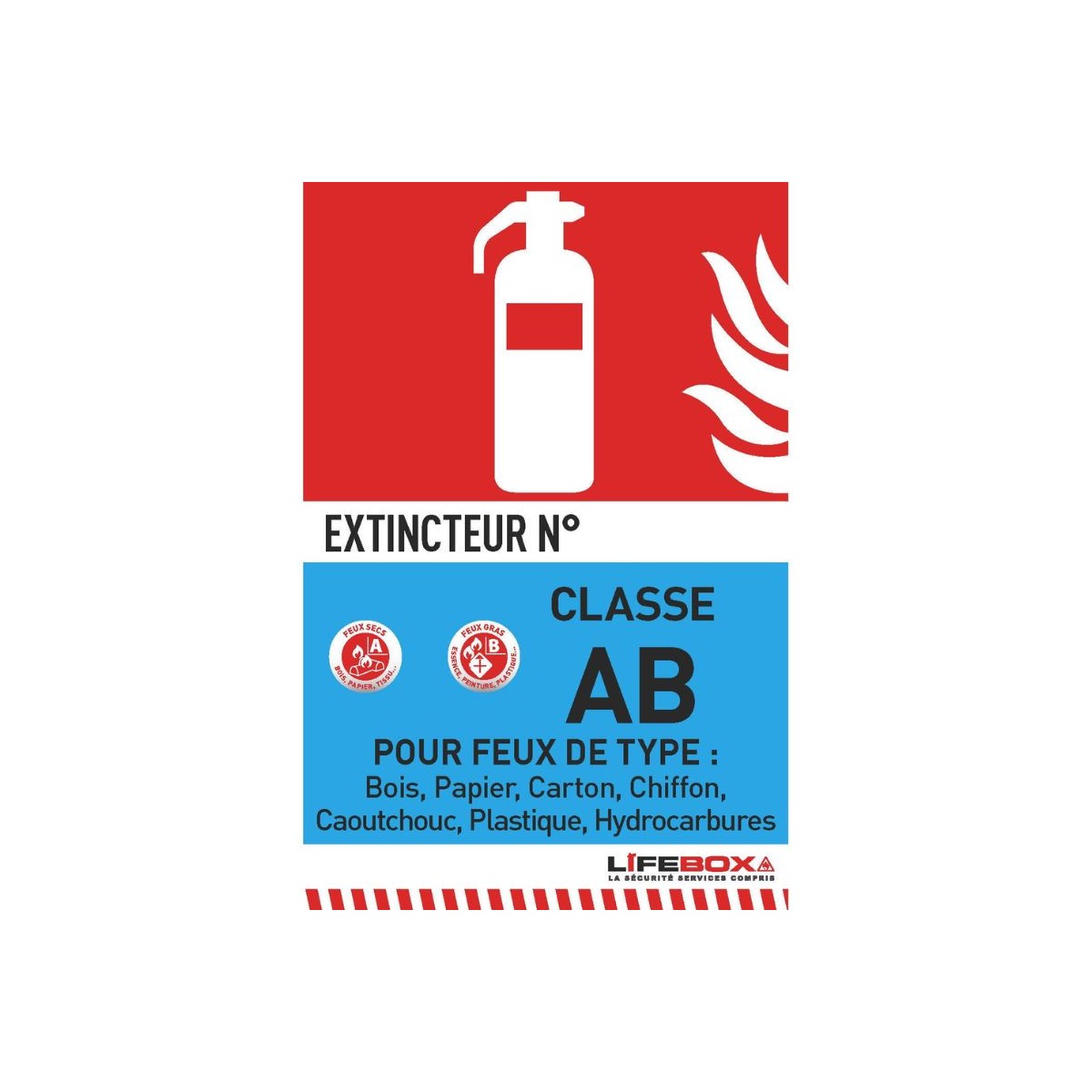 Panneau signalétique extincteur ab - Lifeboxsecurity