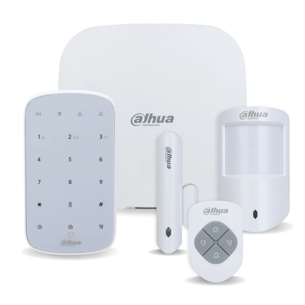 Kit alarme sans fil WIFI, 3G, 4G et GPRS 150 zones 868Ghz - DAHUA - 5 ...